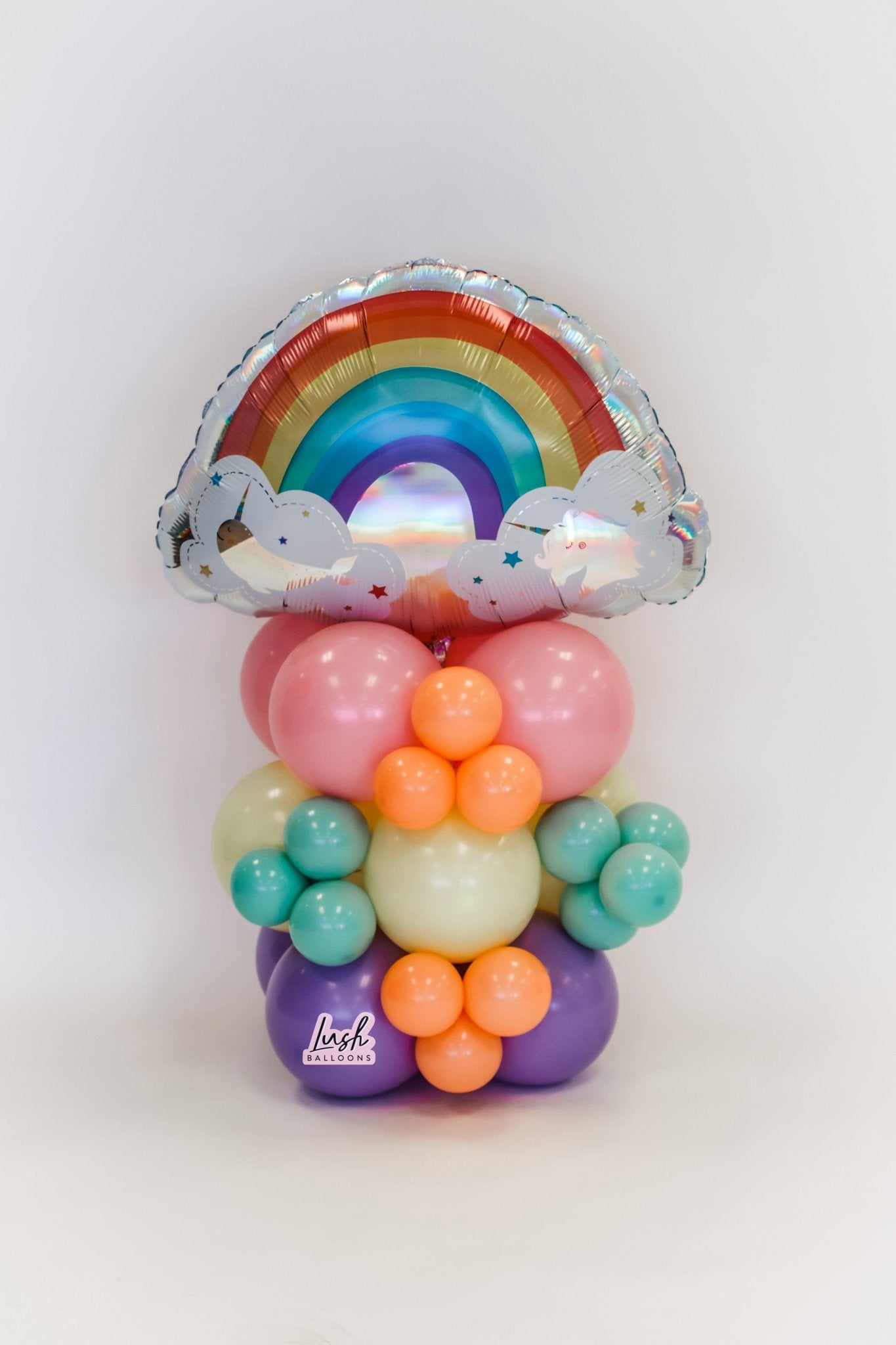 Pastel Rainbow Bouquet – Lush Balloons